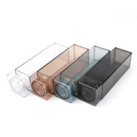 China 16 oz stainless steel insulated tumbler with lid Simple Transparent  Square Food Grade Plastic Water Bottle for sale