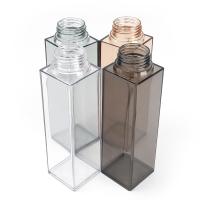 China 16 oz stainless steel insulated tumbler with lid Simple Transparent  Square Food Grade Plastic Water Bottle for sale