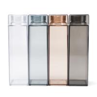 China 16 oz stainless steel insulated tumbler with lid Simple Transparent  Square Food Grade Plastic Water Bottle for sale