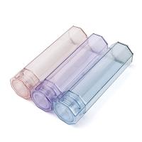 China 24 oz insulated tumbler with handle cups coffee Plastic Plain Octagon Straight Transparent for sale