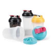 China 550ml  Custom Logo Protein Shaker With Mixer Ball Water Bottle BPA FREE  For Gym Outdoor for sale