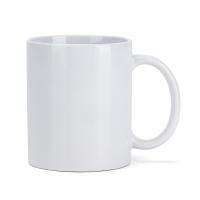 China Best Quality White Wholesale Travel Ceramic Tea Mug, 330ml Thick Wall Sublimation Heat Coffee Porcelain Mug with Handle for sale
