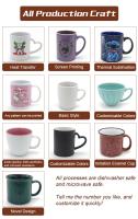 China Best Quality White Wholesale Travel Ceramic Tea Mug, 330ml Thick Wall Sublimation Heat Coffee Porcelain Mug with Handle for sale