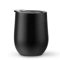 China 10oz  12oz Vacuum Tumbler Mug Powder Coating Double Walled Metal Thermal Wine Cup for sale