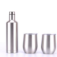 China 500ml Red wine bottle metal vacuum flask stainless steel insulated funky thermos flasks for sale