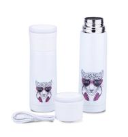 China New Product 12 Oz  Double Walled Vacuum Sealed Stainless Steel Speaker Tumbler Custom Logo for sale