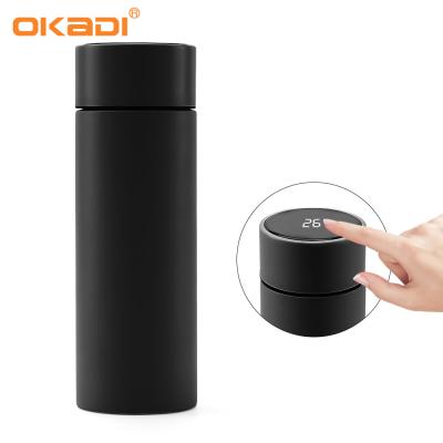 China 300MLHigh Vacuum 304 Stainless Steel Business Intelligence Temperature Display Cup for sale