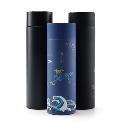 China 16oz Wholesale OEM Customize Waterproof Vacuum Stainless Steel Sensor LED Temperature Display Smart Water Bottle for sale