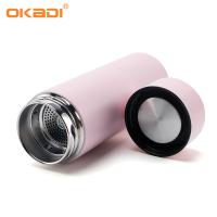 China 304 Stainless Steel Vacuum Travel Mug Smart Vacuum Insulated Water Bottle With LED Temperature Display for sale