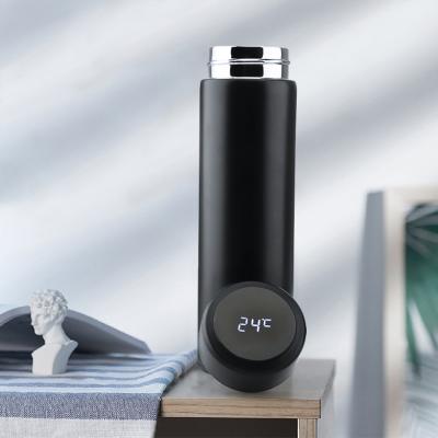 China 500ml LED Temperature Display Stainless Steel Double Insulated Vacuum Smart Water Bottle for sale