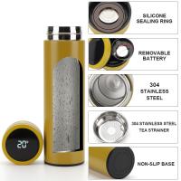 China Tea Infuser Bottle Smart Sports thermos  LED Temperature Display Double Wall Vacuum Insulated Water Bottle Batteryreplace the for sale