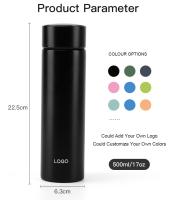 China 2022 Custom Color Stainless Steel Vacuum Insulated Smart Water Bottle LED Temperature Display Water Flasks for sale