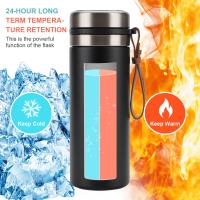 China Tea Infuser Bottle Coffee thermos Smart Sports Water Bottle with LED Display Travel Tea Mug with Stainless Steel Filter for sale
