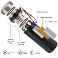 China Tea Infuser Bottle Coffee thermos Smart Sports Water Bottle with LED Display Travel Tea Mug with Stainless Steel Filter for sale
