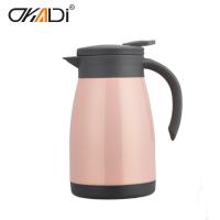 China 750ml Pink Vacuum Coffee Pot Stainless Steel Thermal Coffee Carafe  Thermos Beverage Pot for sale
