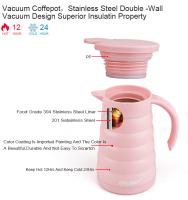 China 27OZ 800ml Vacuum Coffee Pot Metal Double Wall Stainless Steel Thermo Jug Termos Coffee Jug for sale