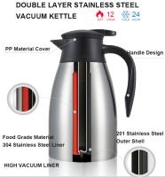China 800ml 1500ml 2000ml Stainless Coffee Pot For Party Double Wall Insulated for sale