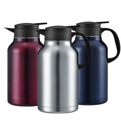 China 60 Oz 2.2 Liter Cafe Camping Coffee Pot Water Double Wall 18/8 Stainless Steel for sale
