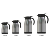China 500ml/750ml/1500ml Stainless Steel Thermal Coffee Pot Turkish Arabic Vacuum Thermos Pot for sale