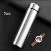China 24 Hrs Heat Insulated Double Wall Vacuum Flask Bottle Coffee 17oz Stainless Steel Water Bottle With Tea & Coffee Filter for sale