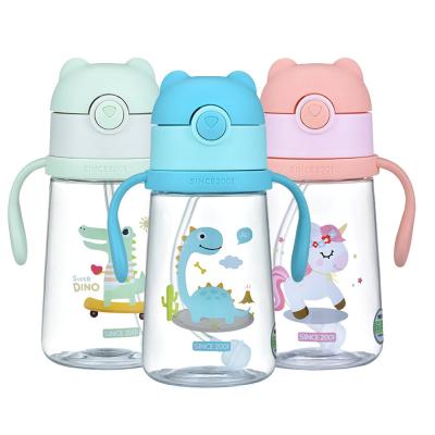 China OKADI New Design BPA Free Trittan Carton Custom Plastic Kids Water Bottle, Non Spill Plastic Water Cups With Straw for sale