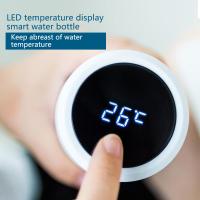 China Temperature Sports Display Bottle,  Double Wall Vacuum 316 Stainless Steel LED Thermos bottle With Temperature Display for sale