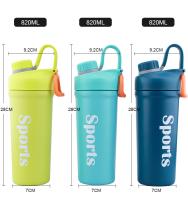 China 20OZ Vacuum Flask Insulated Shaker Hot Water Bottle Double Walled Travel Car Thermos Shake Cup for sale