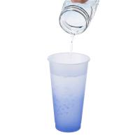 China 2020 Hot Product New Reusable Color Changing Cold Cup Plastic Coffee tumbler With Straw Set Of 5 for sale