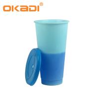 China Summer Coffee Tumblers Color Changing Cups 24oz Cold Cups 5 Reusable Cups Lids And Straws Set Of 5 for sale