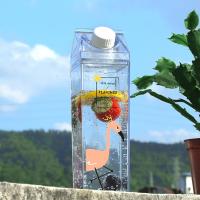 China 500ML Milk Carton Water Bottle Plastic Bottle In Shape Of Milk Storage Bottle for sale
