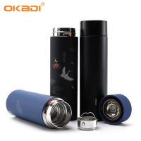 China LED Temperature Display Smart Vacuum Flask Chinese Classic Thermal Smart Water Bottle for sale