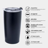 China 600ML Double Wall Vacuum Insulated Travel Drinking Cup Stainless Steel Vacuum Thermal Insulated Travel Mug for sale