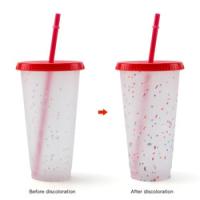 China 2020 Color Changing Color Confetti Reusable Cold Drink Cups Summer 24 oz Reusable Cups for sale
