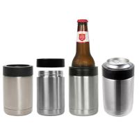 China Insulated Beer Can Cooler 12oz Can Cooler Stainless Steel Beer Bottle Coffee Mug Skinny Tall Can Drink Holder for sale