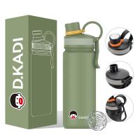 China 650ml 500ml 750ml Plastic Bottles Double Wall Seal Metal Thermos Insulated Vacuum Sport Shaker Drink Gym for sale