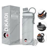 China 650ml 500ml 750ml Plastic Bottles Double Wall Seal Metal Thermos Insulated Vacuum Sport Shaker Drink Gym for sale