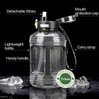 China Straight Wide Mouth Plastic Sports Bottle For Gym Outdoor Activity for sale