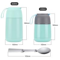 China 430ml/620ml Vacuum Stainless Steel Containers Children School Food Warmer Insulated Thermos Flask Pot Lunch Box Ther for sale