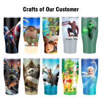 China Stainless Steel Vacuum Tumbler Travel Mugs With Straw for sale