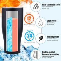 China Stainless Steel Vacuum Tumbler Travel Mugs With Straw for sale