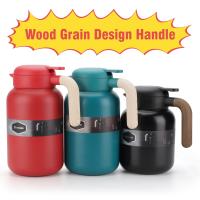 China 1300ml 2000ml Double Wall Stainless Steel Vacuum Insulated Coffee Carafe Thermos Hot Water Tea Pot for sale