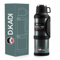 China 4L Large Vacuum Insulated Stainless Steel Fishing Water Bottle Drink Thermal Flask Camping Travel for sale