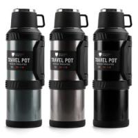 China 4L Large Vacuum Insulated Stainless Steel Fishing Water Bottle Drink Thermal Flask Camping Travel for sale