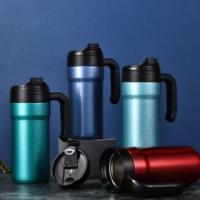 China Bohemian Design Style Vacuum Travel Mug 700ml 900ml Capacity for sale