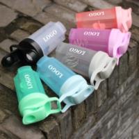 China Straw Type Plastic Sports Bottle Customized Printing Straight Water Bottle for sale