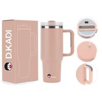 China OEM 40oz Travel Stainless Steel Tumbler Unisex Double Wall Vacuum Insulated Travel Cup Handle for sale