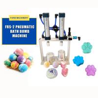 China Low cost manual small home use mini bath bomb bathbomb press machine with 2 pcs Alu/POM mold manufacturer for sale for sale