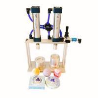 China Low cost manual small home use mini bath bomb bathbomb press machine with 2 pcs Alu/POM mold manufacturer for sale for sale