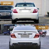 China 2011-2014 C Grade Car Model Rear Bumper Upgrade with Diffuser and Exhaust Tailpipe for sale