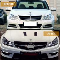 China Mercedes-Benz C-Class W204 Car Grilles Modified to C63 AMG Style Front Bumper Grille for sale